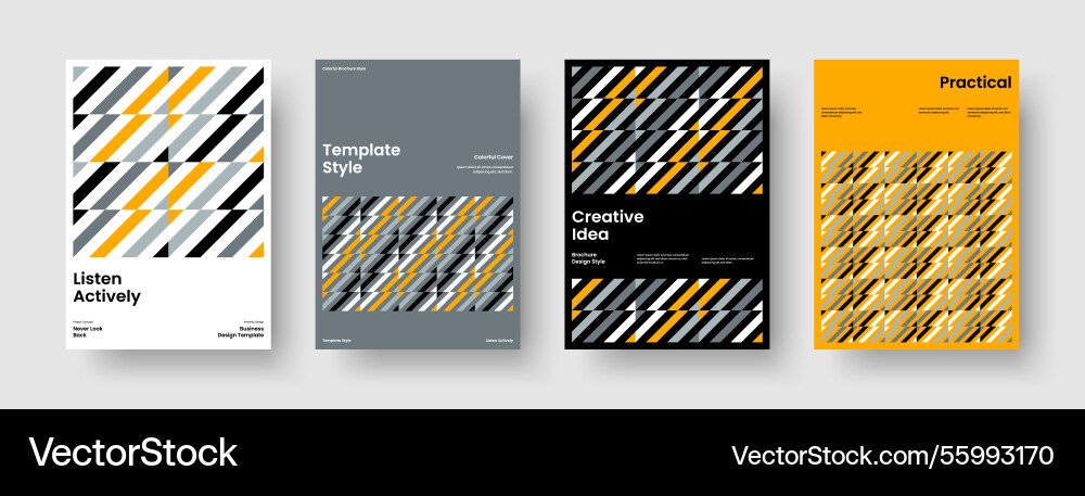 Creative report layout abstract business Vector Image