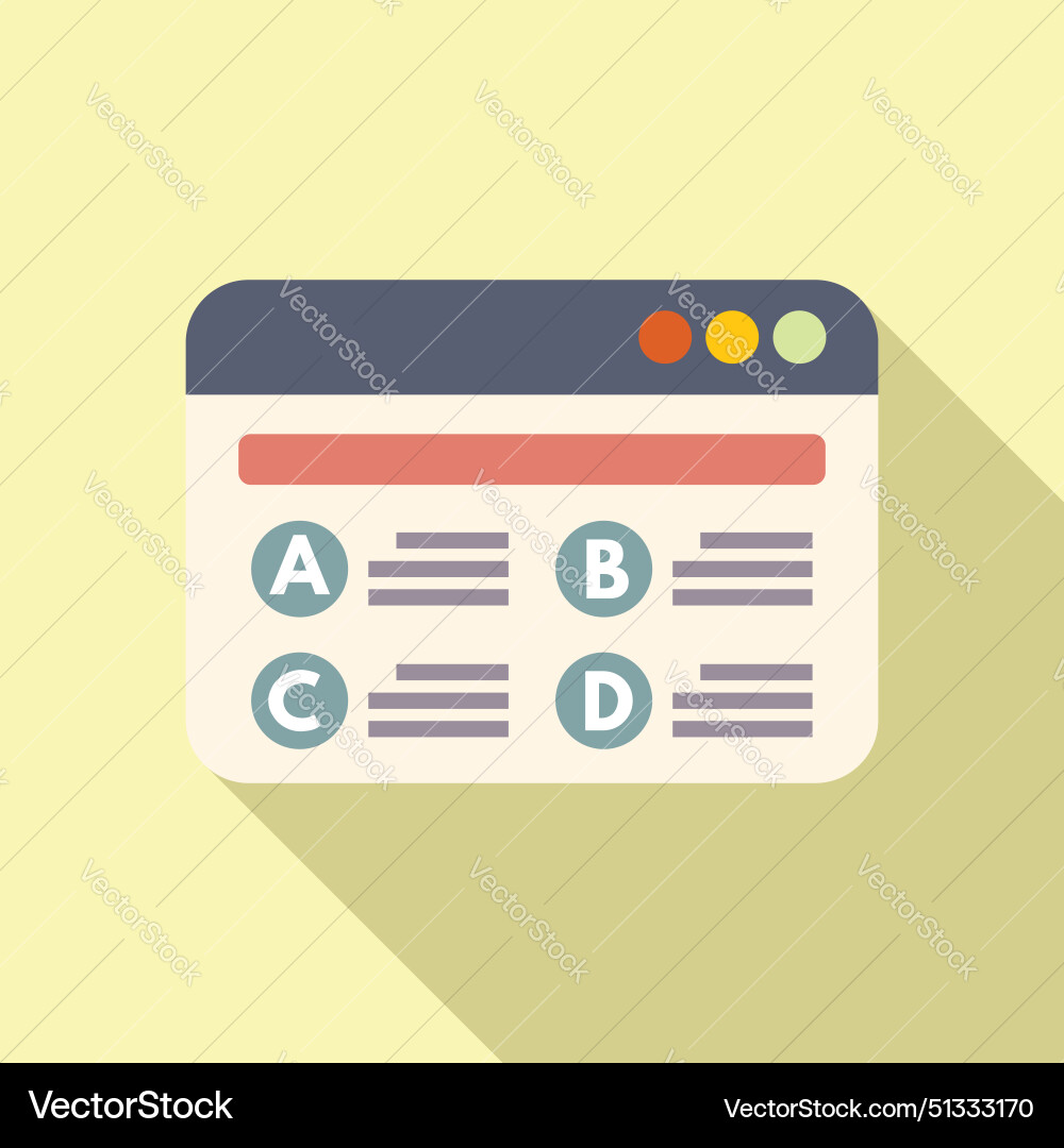 Flat design of web browser interface Royalty Free Vector