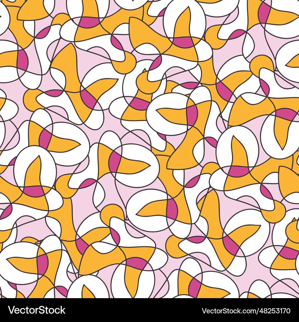 Geometric free hand seamless texture abstract Vector Image