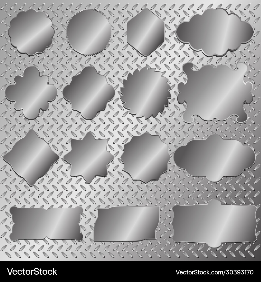 Metallic plate Royalty Free Vector Image - VectorStock