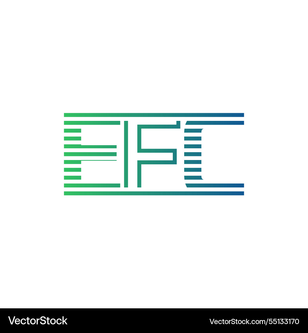 Modern efc logo design letter minimalist Vector Image