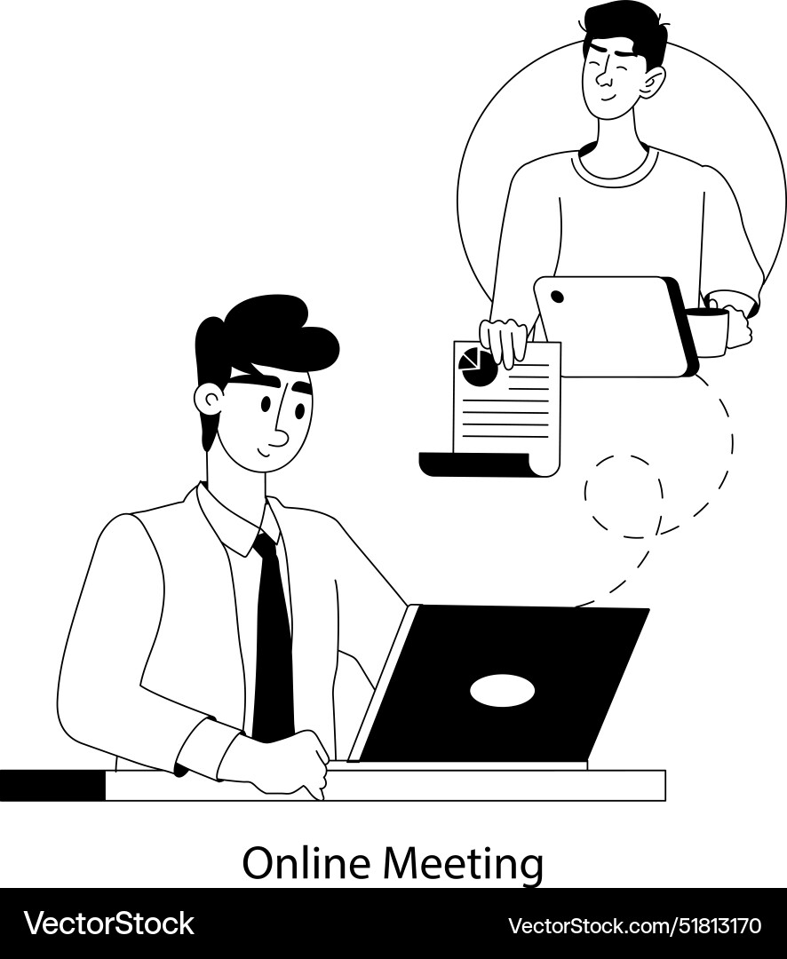 Online meeting Royalty Free Vector Image - VectorStock