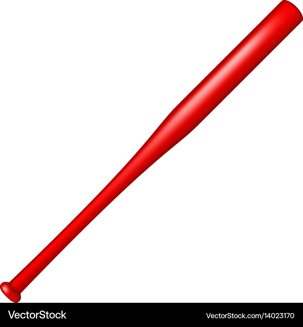 Red Baseball Bat Royalty Free Vector Image - VectorStock