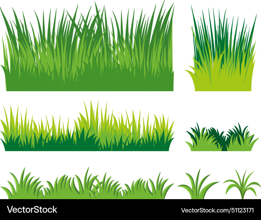 Different doodles grass Royalty Free Vector Image