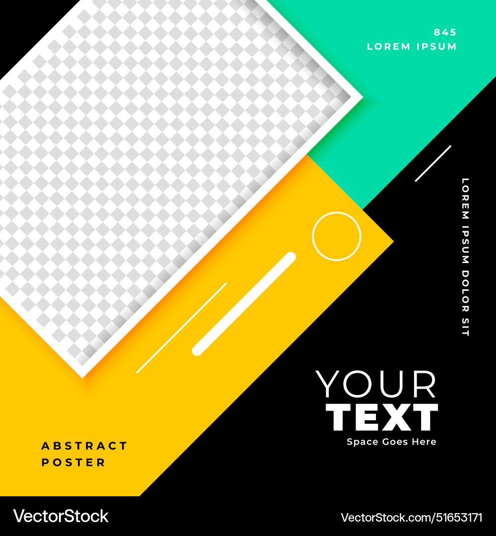 Flat style abstract social media advertising Vector Image