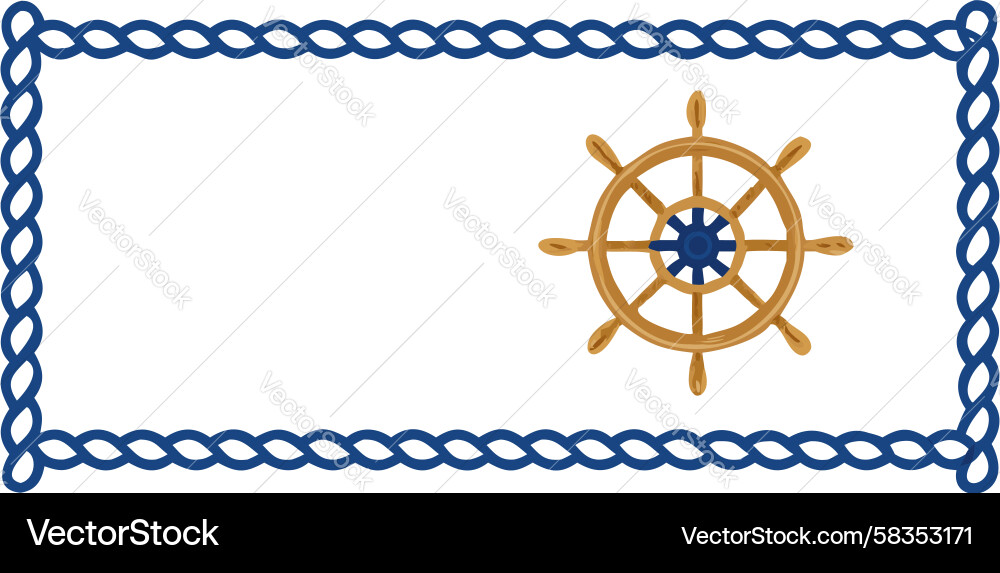 Maritime Ship's Wheel Border – Royalty-Free Vector | VectorStock