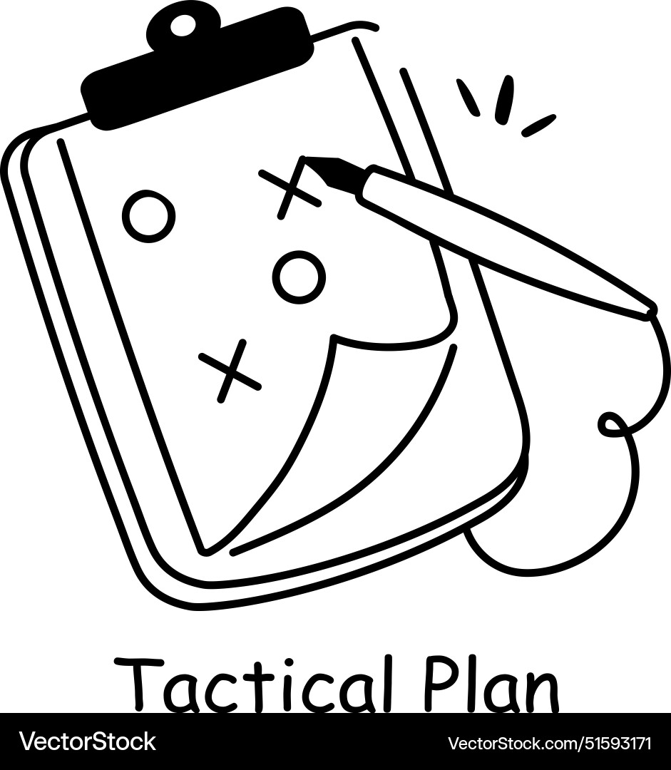 Tactical plan Royalty Free Vector Image - VectorStock