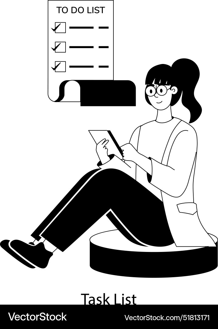 Task list Royalty Free Vector Image - VectorStock
