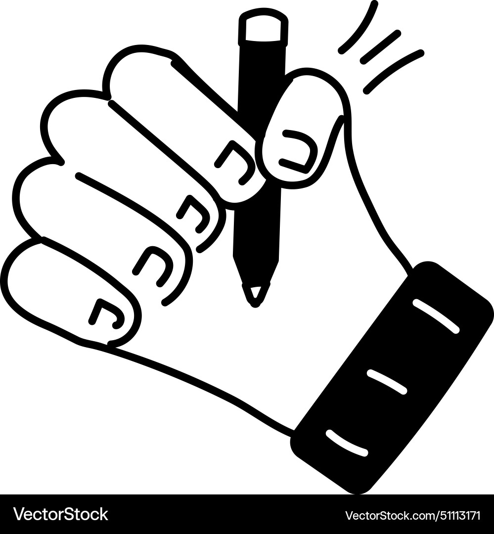 Writing hand Royalty Free Vector Image - VectorStock