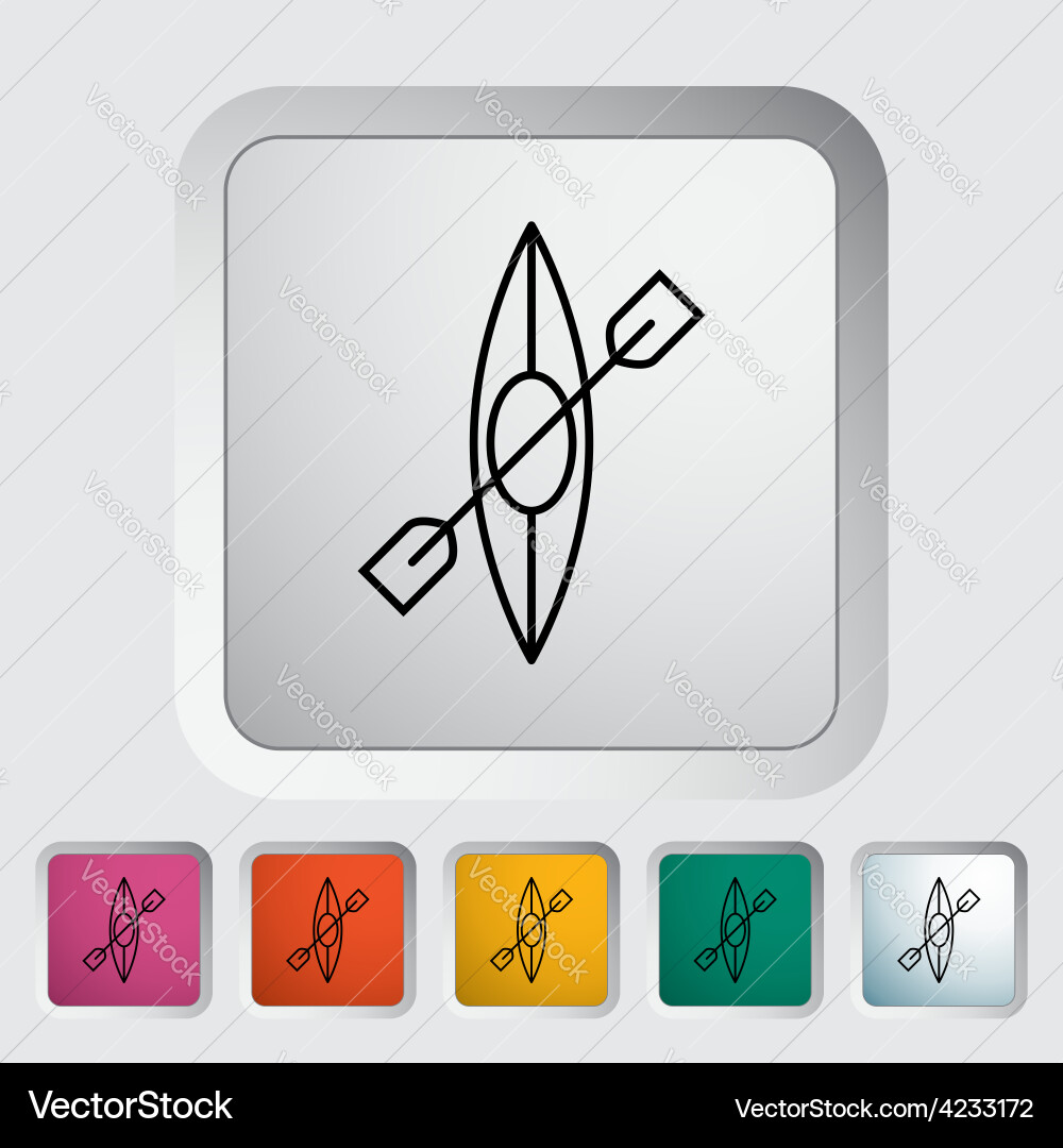 Canoe Icon - Water Sport Royalty Free Vector Image