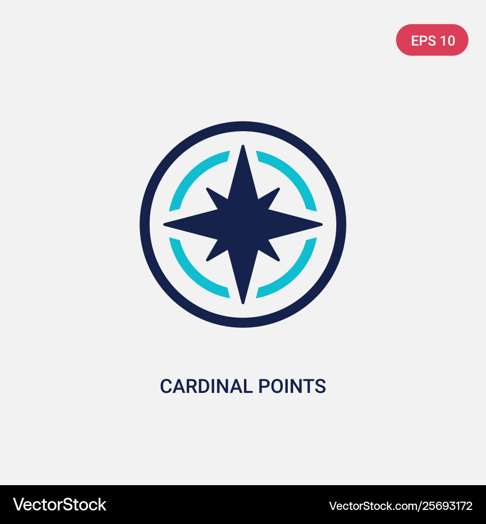 Cardinal Points - Winds Star Icon Royalty Free Vector Image