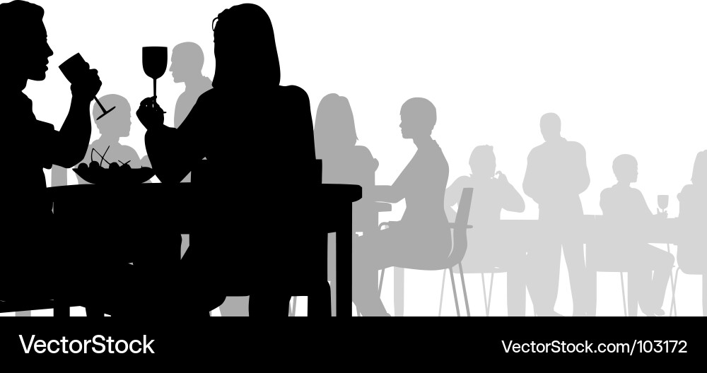 People Group Eating Vector Images (over 3,300)