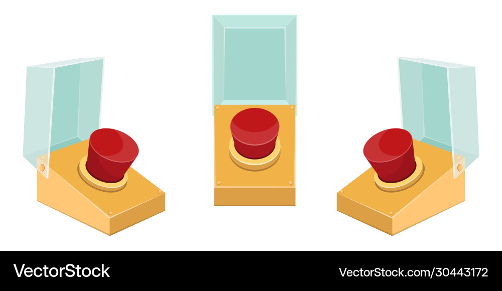 Emergency button Royalty Free Vector Image - VectorStock