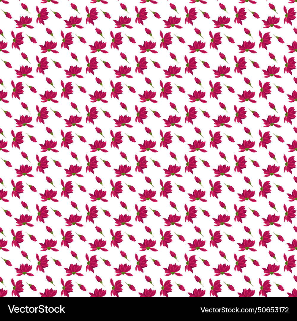 Free colorful flat small flowers pattern Vector Image