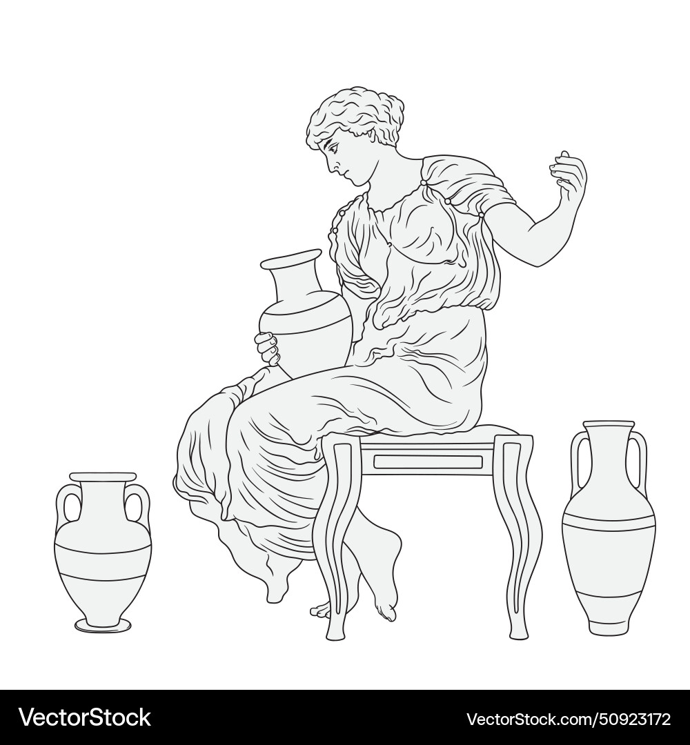 Greek women Royalty Free Vector Image - VectorStock