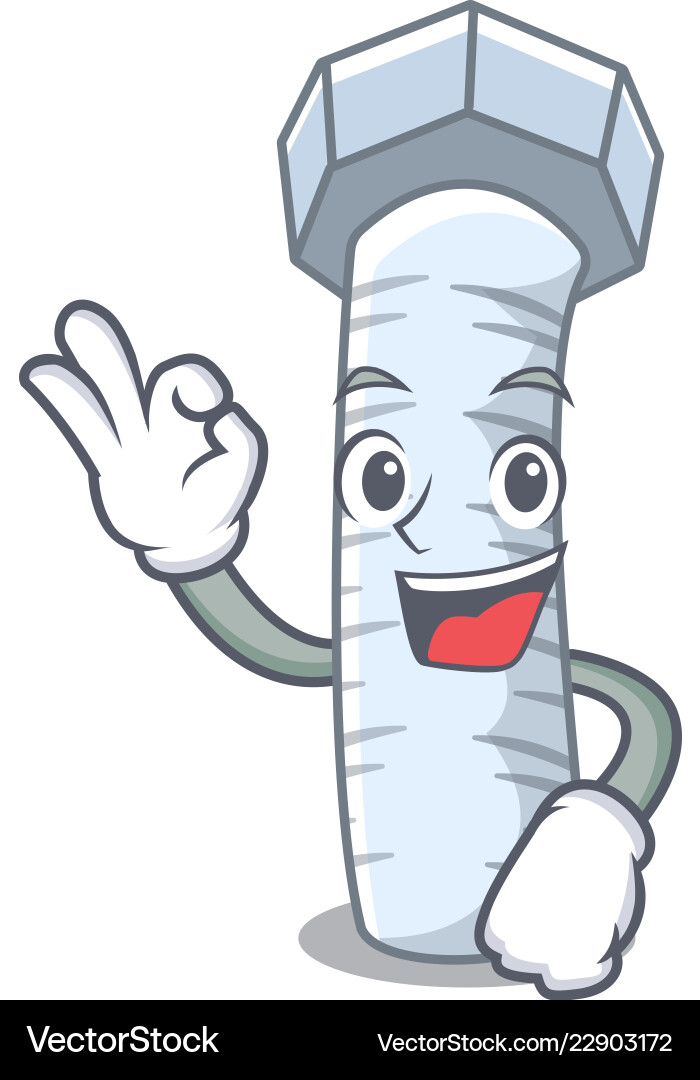 Happy Metal Bolt Mascot Royalty Free Vector Image