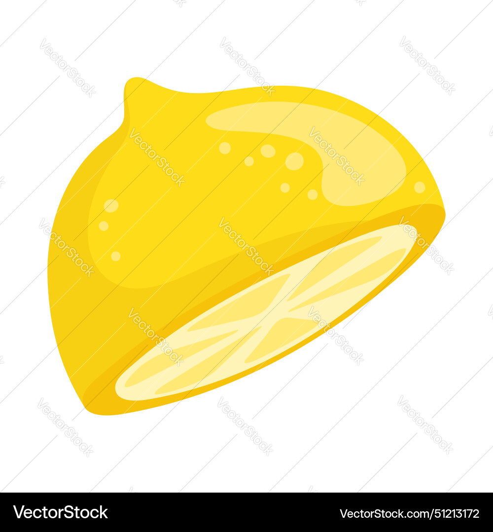 Lemon simple ripe juicy fruit bright cartoon Vector Image
