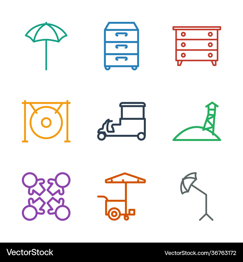 Stand icons Royalty Free Vector Image - VectorStock
