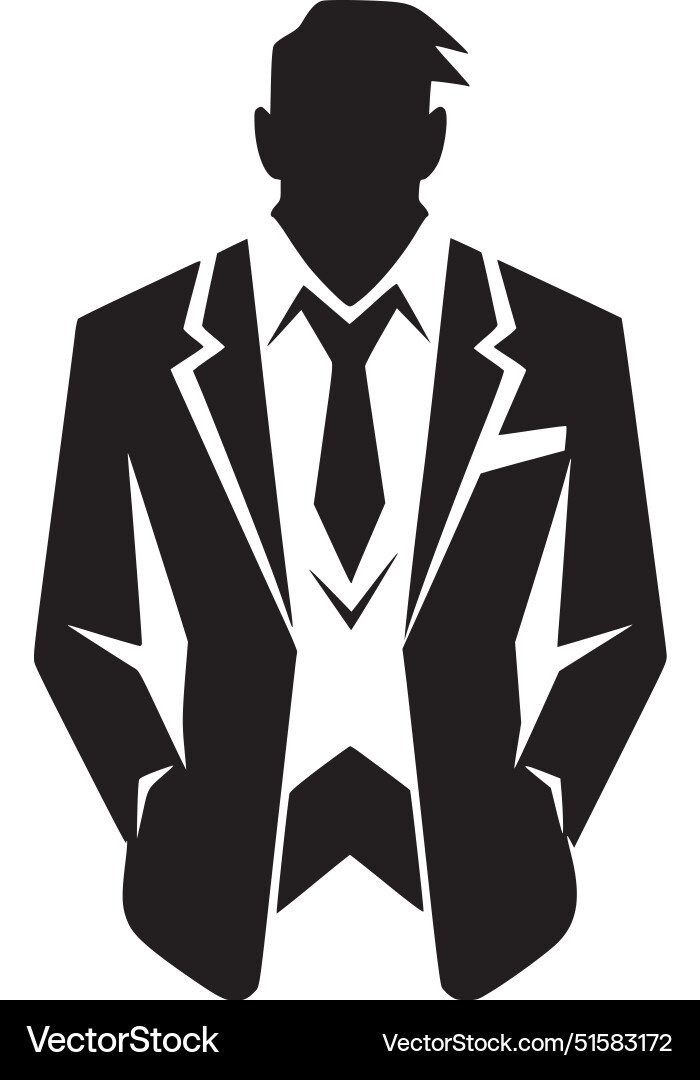 Suit - minimalist and flat logo Royalty Free Vector Image