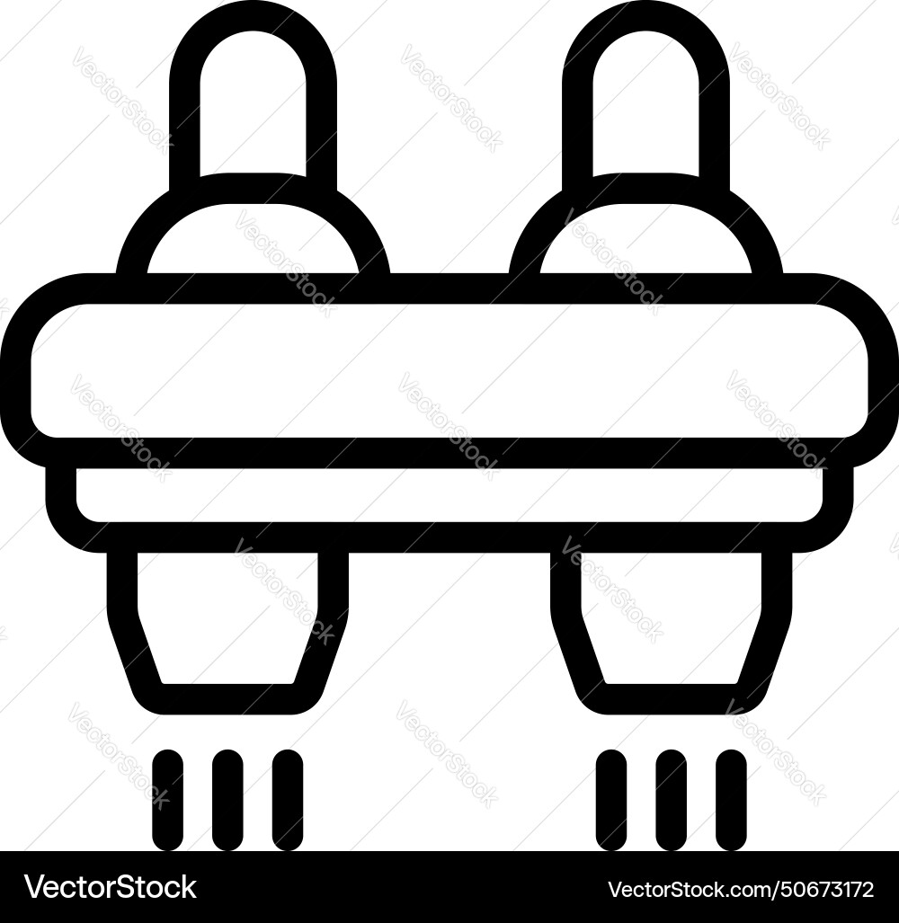 Water jet board icon outline fly Royalty Free Vector Image