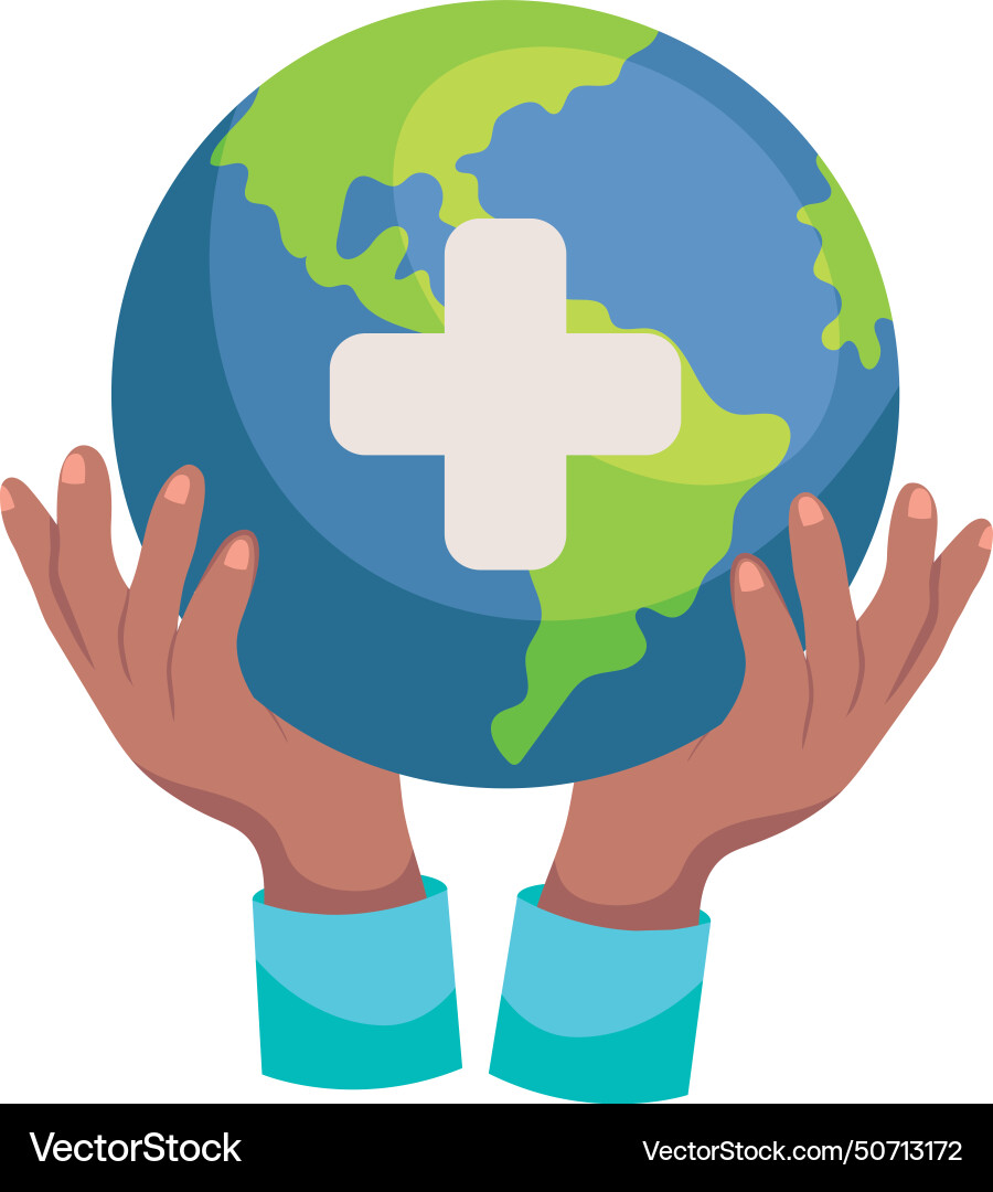World health day support Royalty Free Vector Image