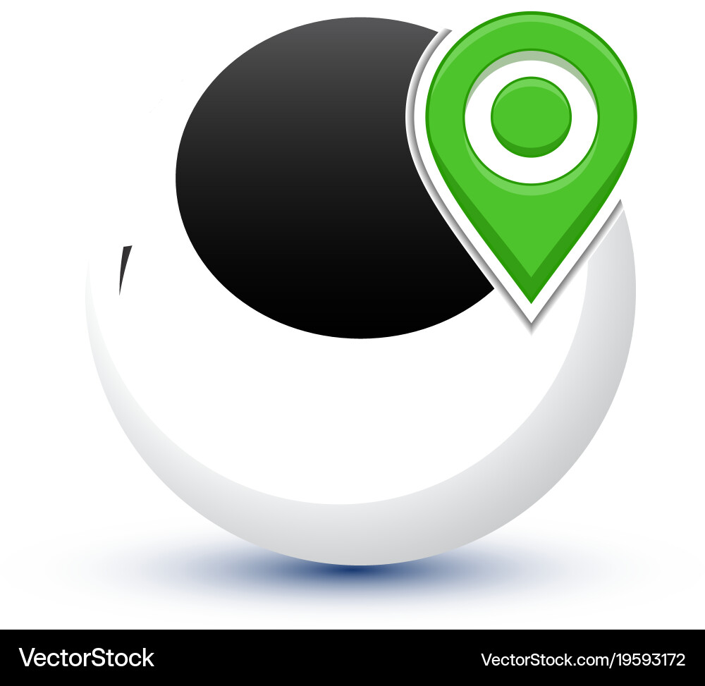 World map with pin Royalty Free Vector Image - VectorStock