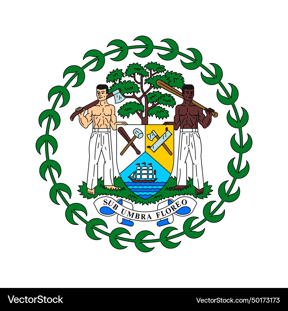 Coat of arms belize Royalty Free Vector Image - VectorStock