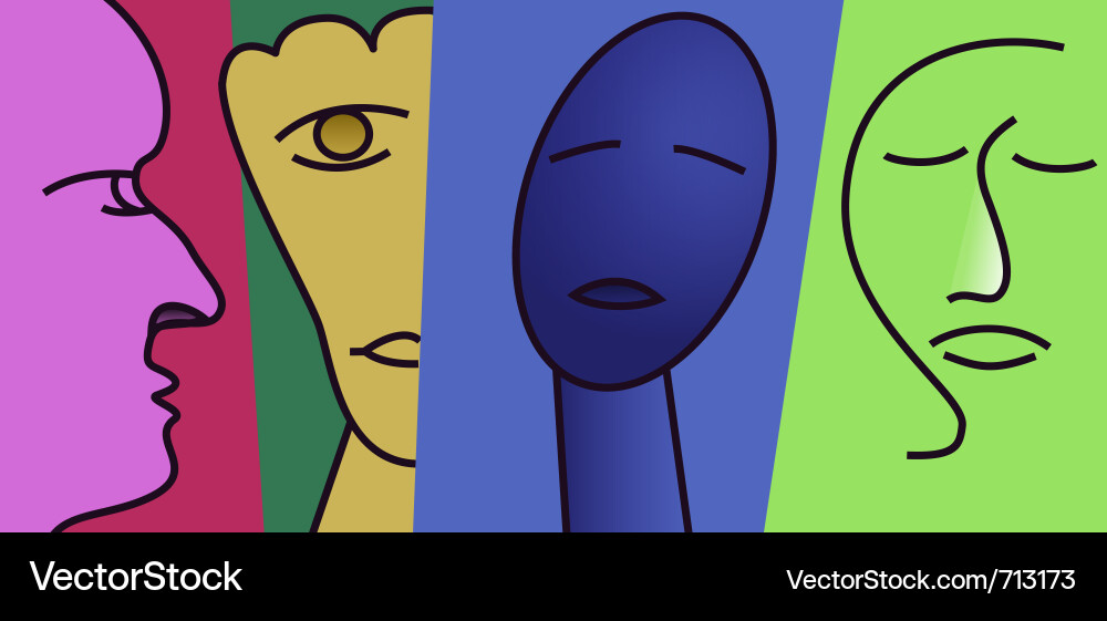 Faces Royalty Free Vector Image - VectorStock