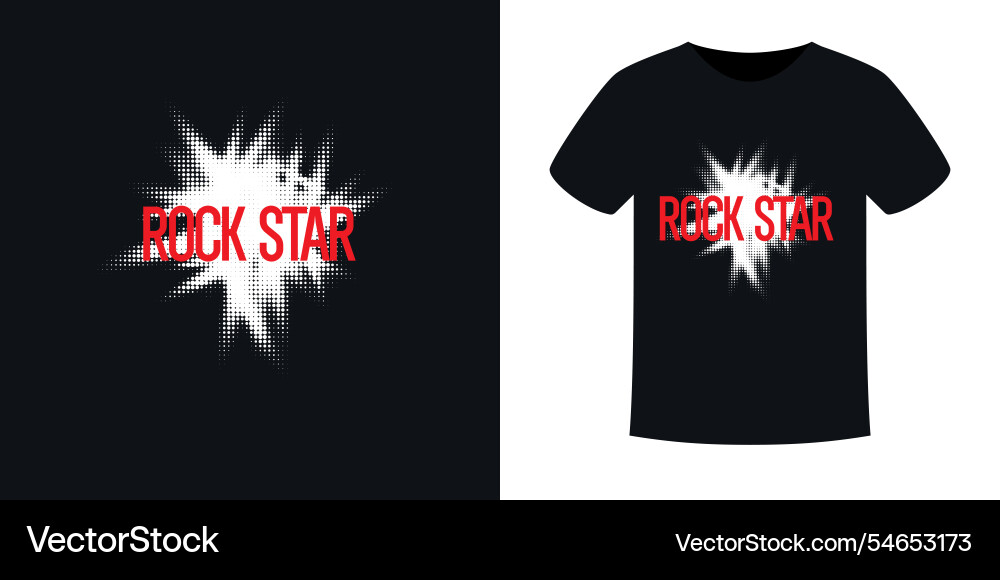 Inscription is a rock star the pattern Royalty Free Vector