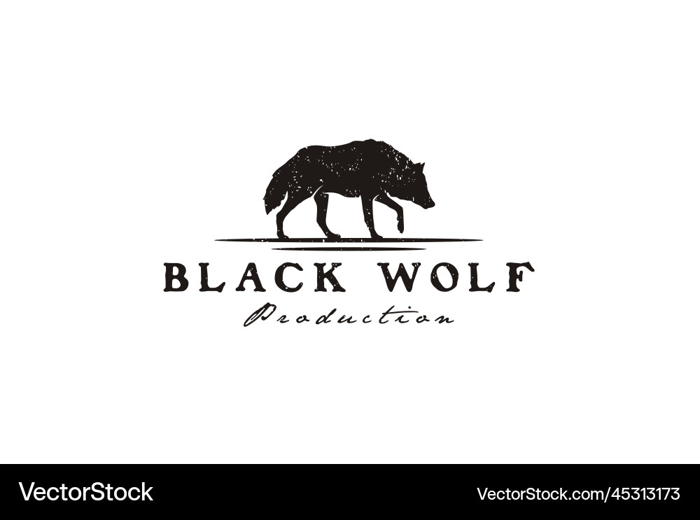 Rustic Wolf Logo - Vintage Style – Royalty-Free Vector | VectorStock