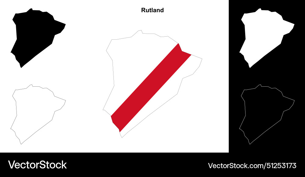 Rutland outline map Royalty Free Vector Image - VectorStock