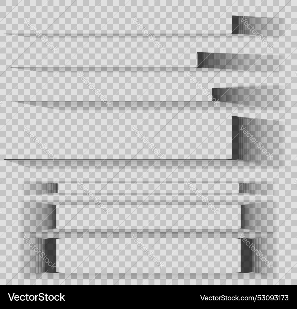 Set of rectangular shadow effects Royalty Free Vector Image