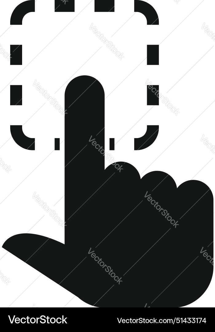 Black of a finger pointing Royalty Free Vector Image
