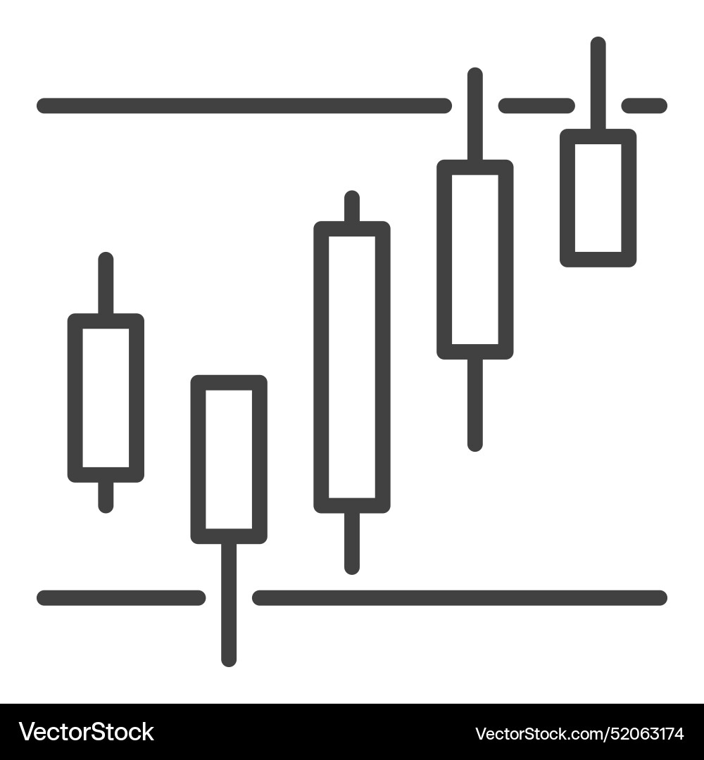 Cryptocurrency candlestick charts technical Vector Image