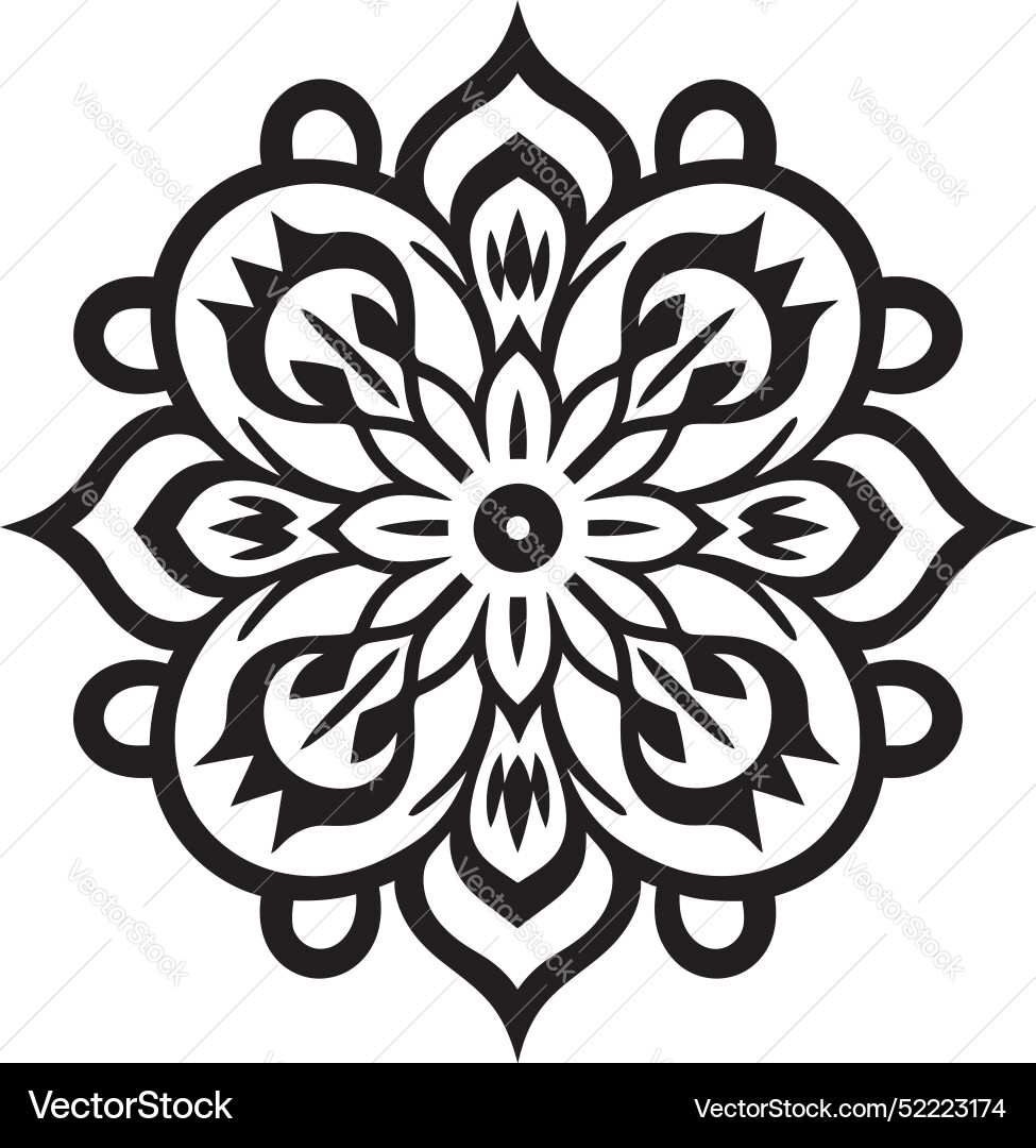 Majestic circularity sleek black icon depicting Vector Image