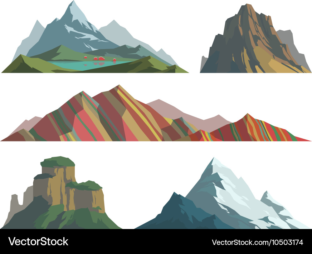 Mountain isolated Royalty Free Vector Image - VectorStock