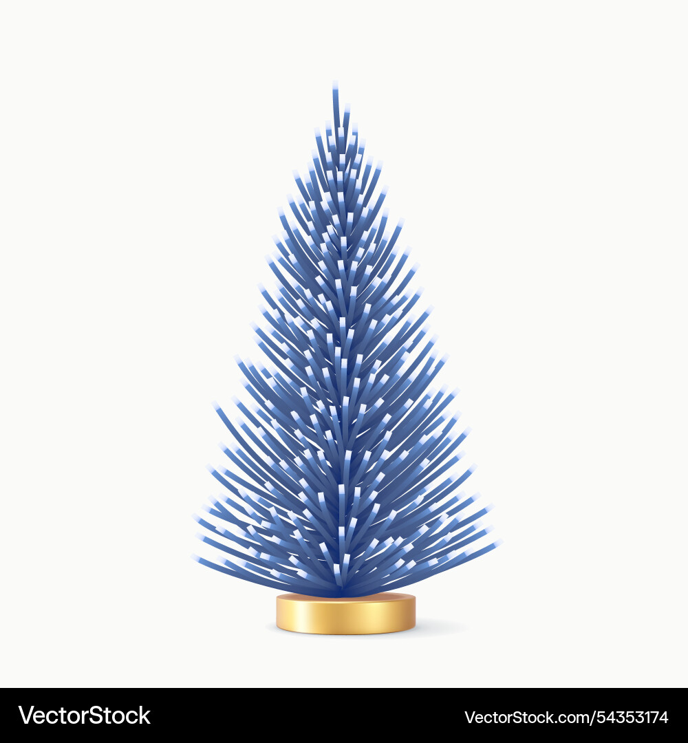 Realistic 3D Christmas Tree Royalty Free Vector Image