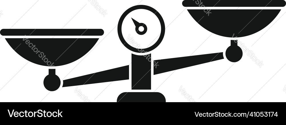 Scale comparison icon simple equal idea Royalty Free Vector