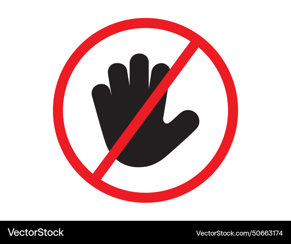 Stop sign silhouette art Royalty Free Vector Image