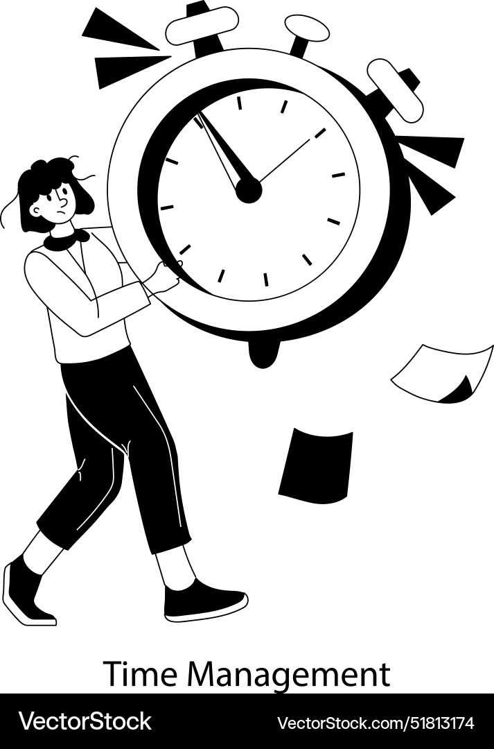 Time management Royalty Free Vector Image - VectorStock