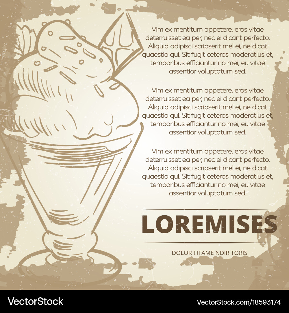 Vintage Grunge Eis Poster Design Lizenzfreies Vektorbild