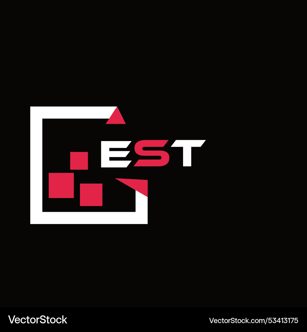 Est creative minimalist letter logo unique Vector Image