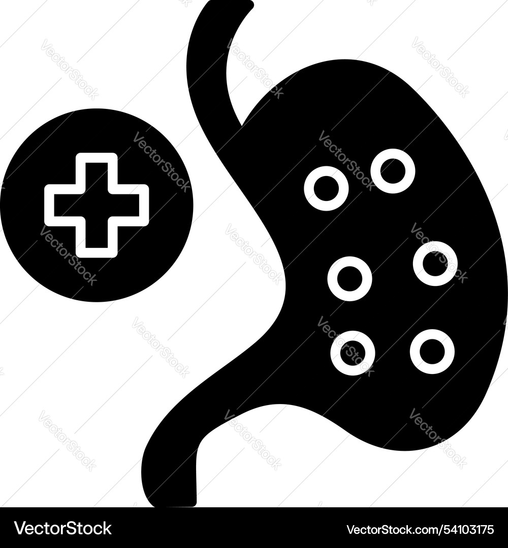 Gastroenterology glyph icon design Royalty Free Vector Image