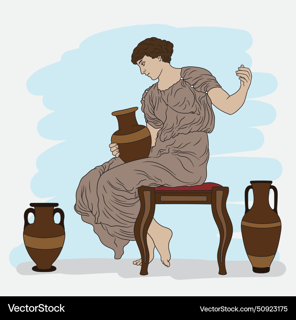 Greek women Royalty Free Vector Image - VectorStock