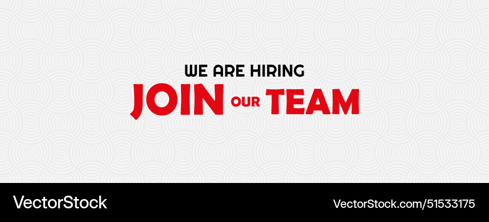 Join our team sign on white background Royalty Free Vector