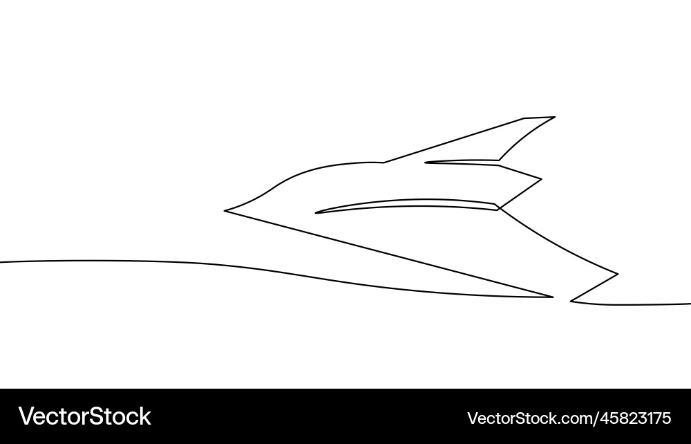 Eine kontinuierliche Linie Kampf Drone Low Poly Konzept