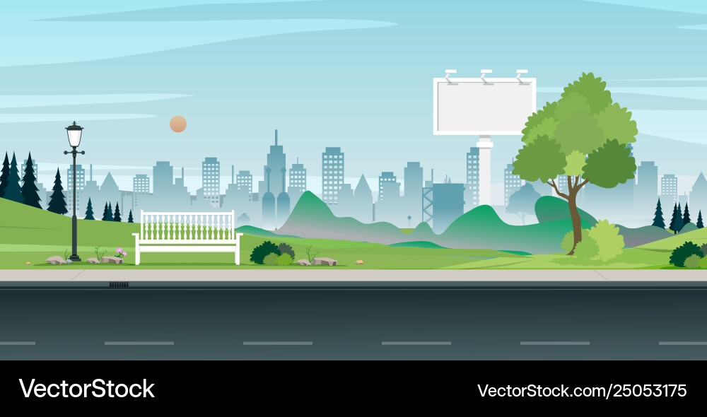 Public park Royalty Free Vector Image - VectorStock