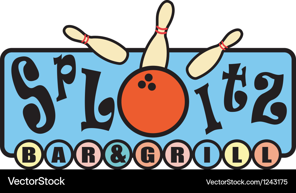 Retro bowling alley signs Royalty Free Vector Image