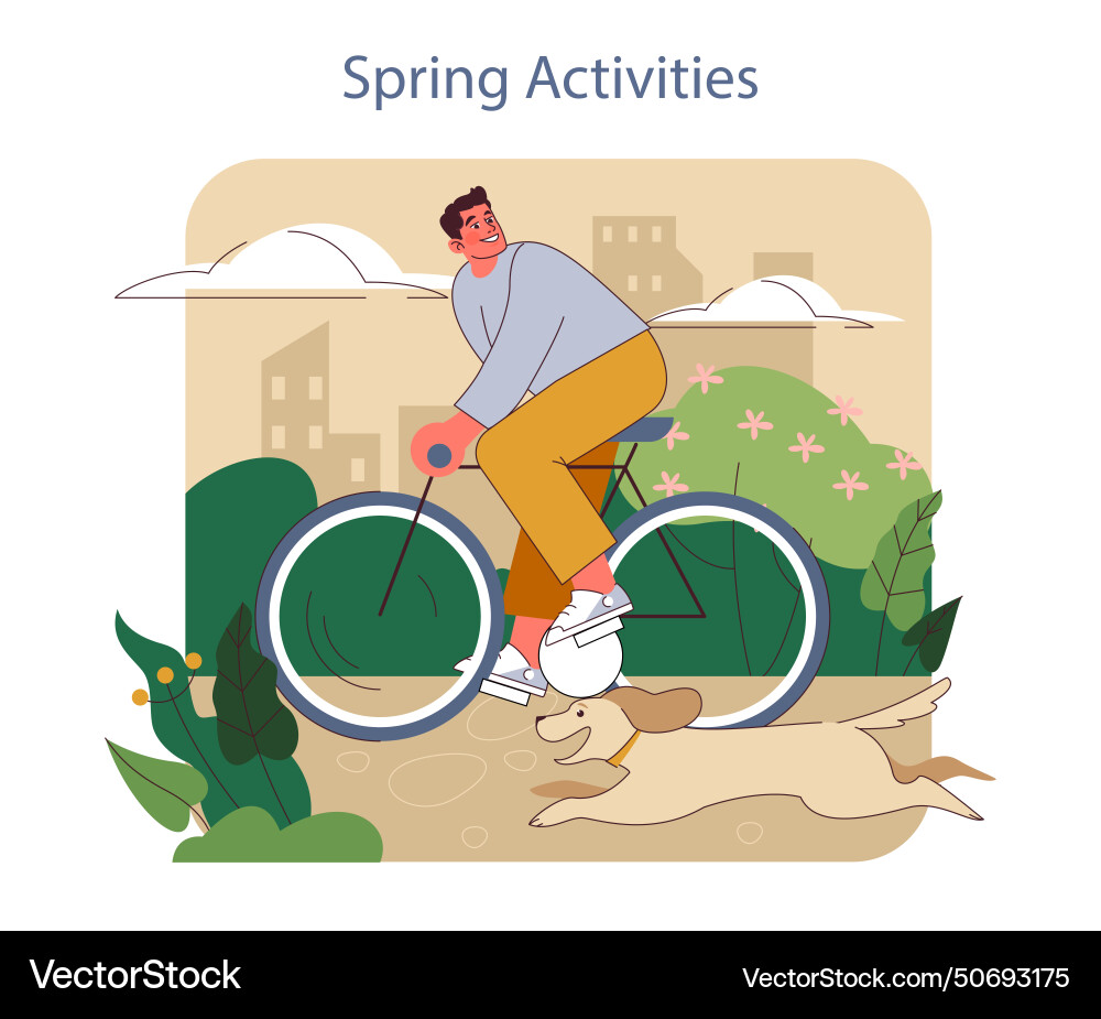 Spring activities concept Royalty Free Vector Image