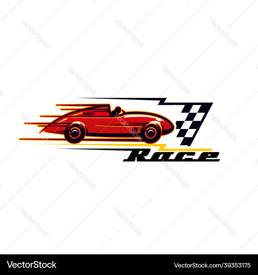 Vintage Muscle Car Racing Royalty Free Vector Image